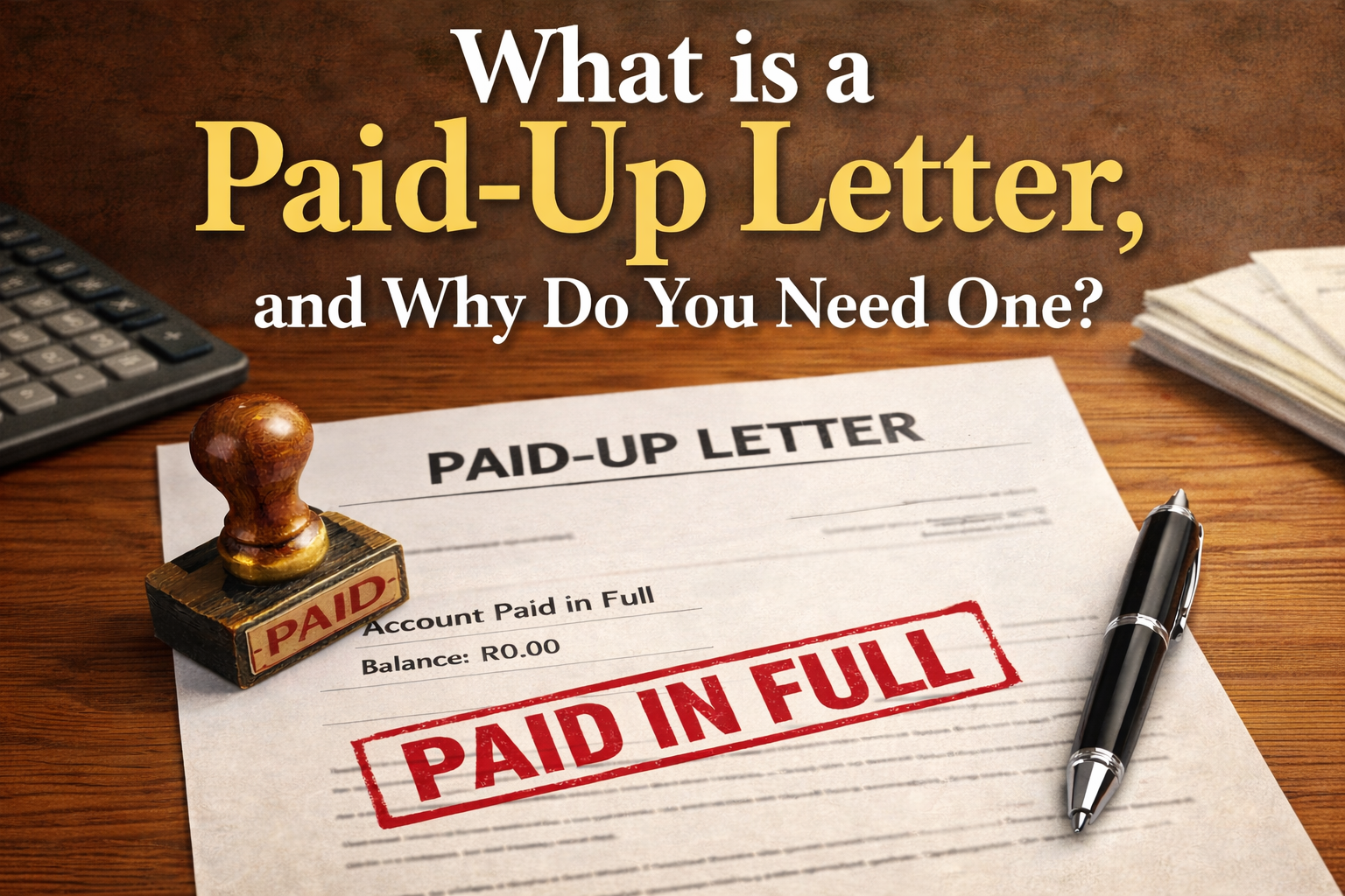 Debt Solutions | What Is a Paid Up Letter and Why Do You Need One